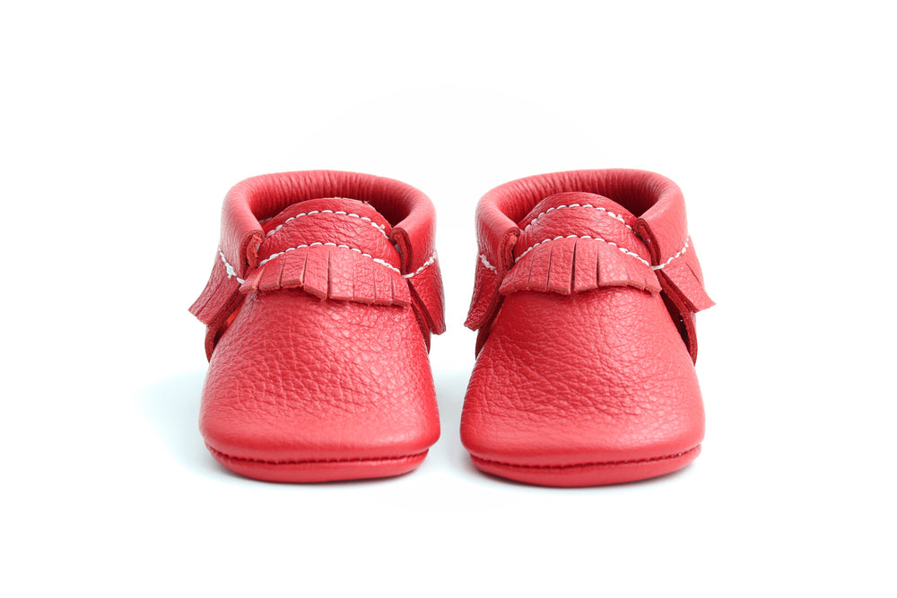 Classic Red Moccasins - Lizzie Homemade